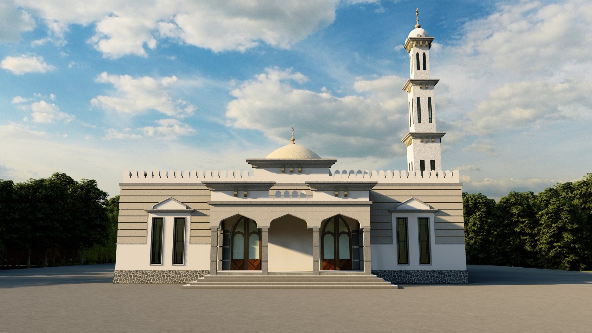 Mosque Design 3D Model - TurboSquid 2127064