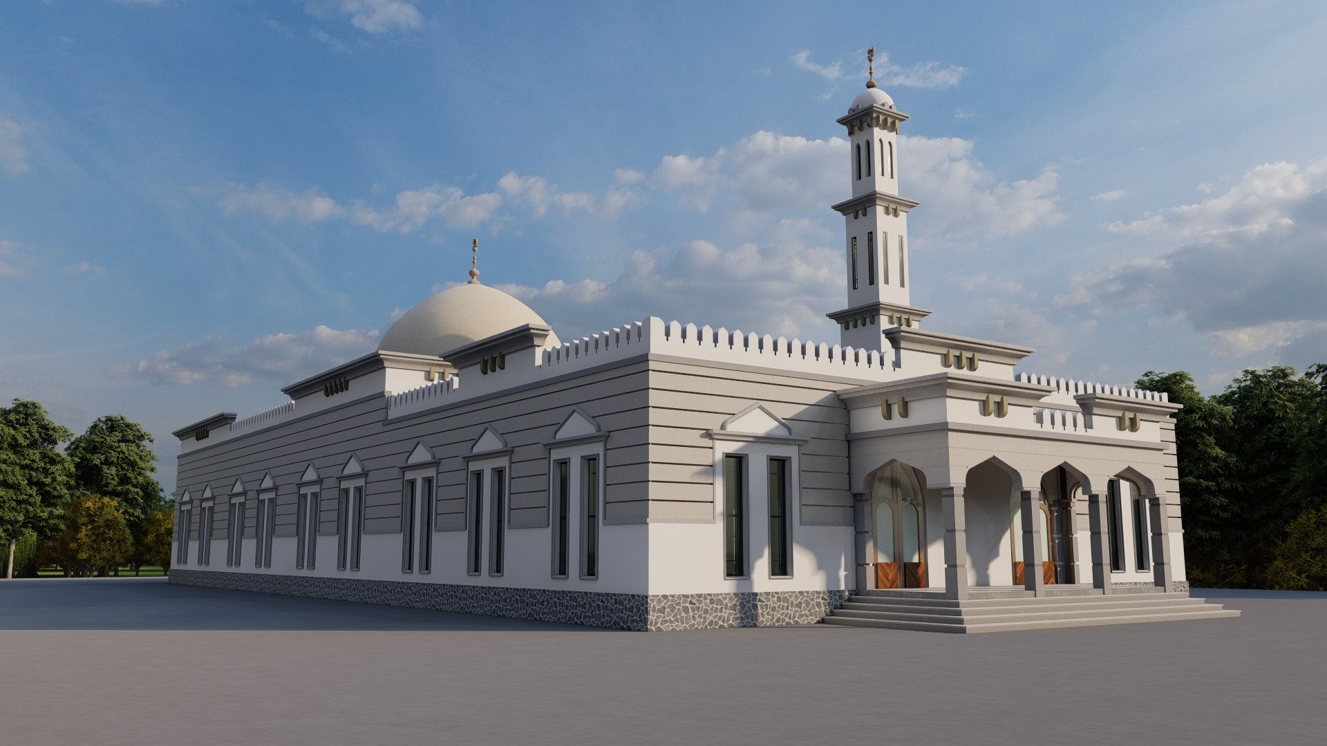 Mosque Design 3D Model - TurboSquid 2127064