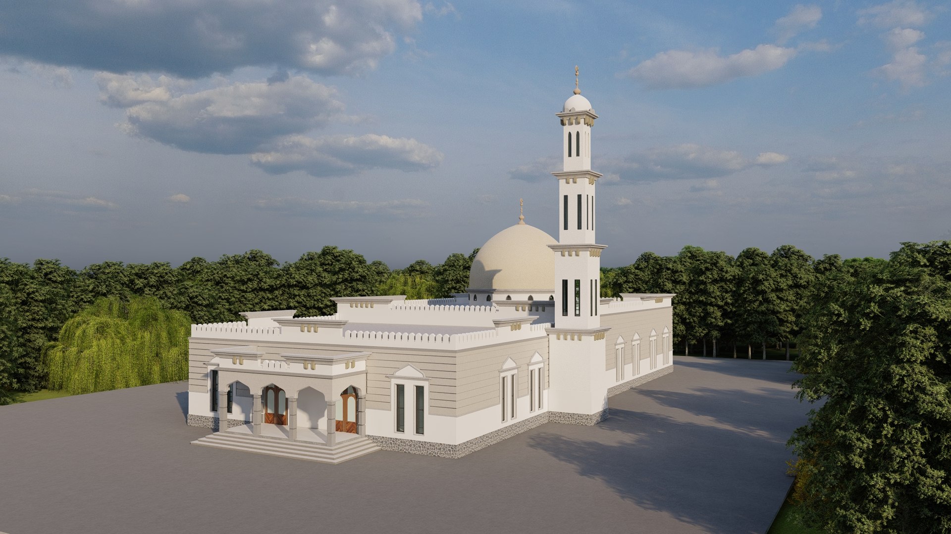 Mosque Design 3D Model - TurboSquid 2127064