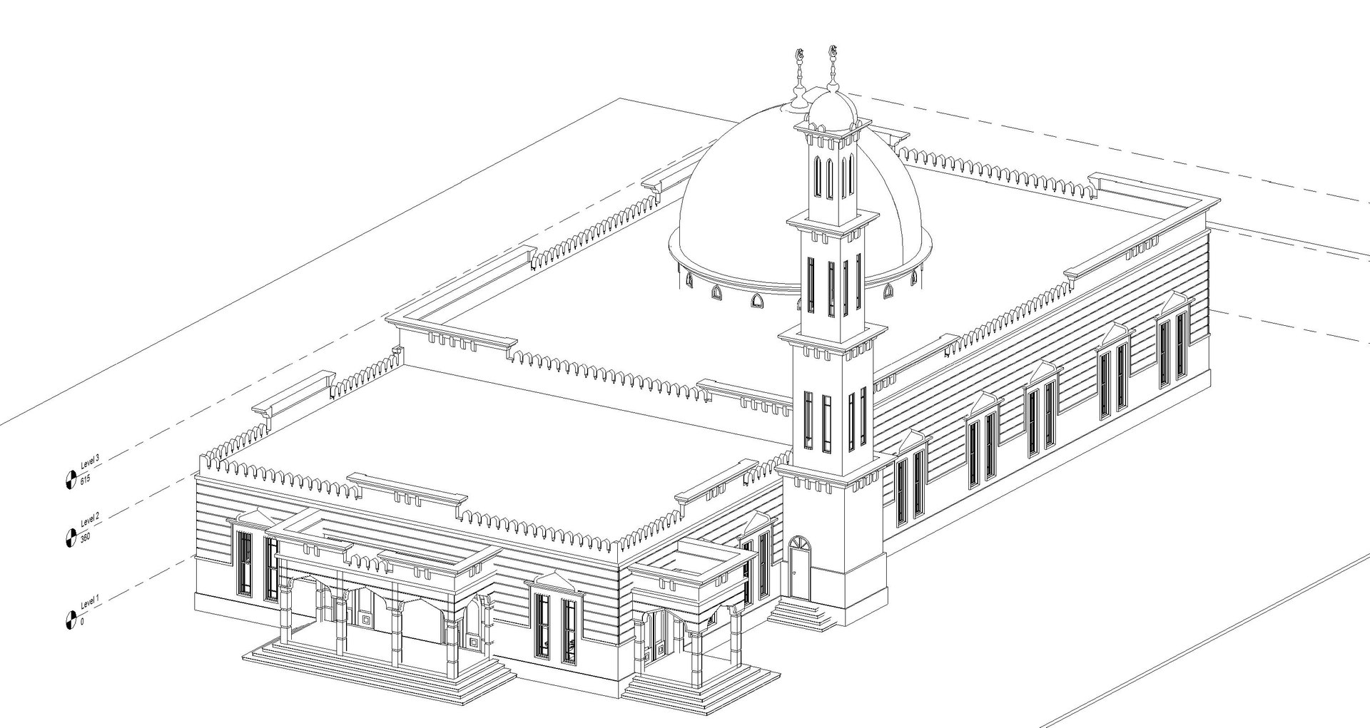 Mosque Design 3D Model - TurboSquid 2127064