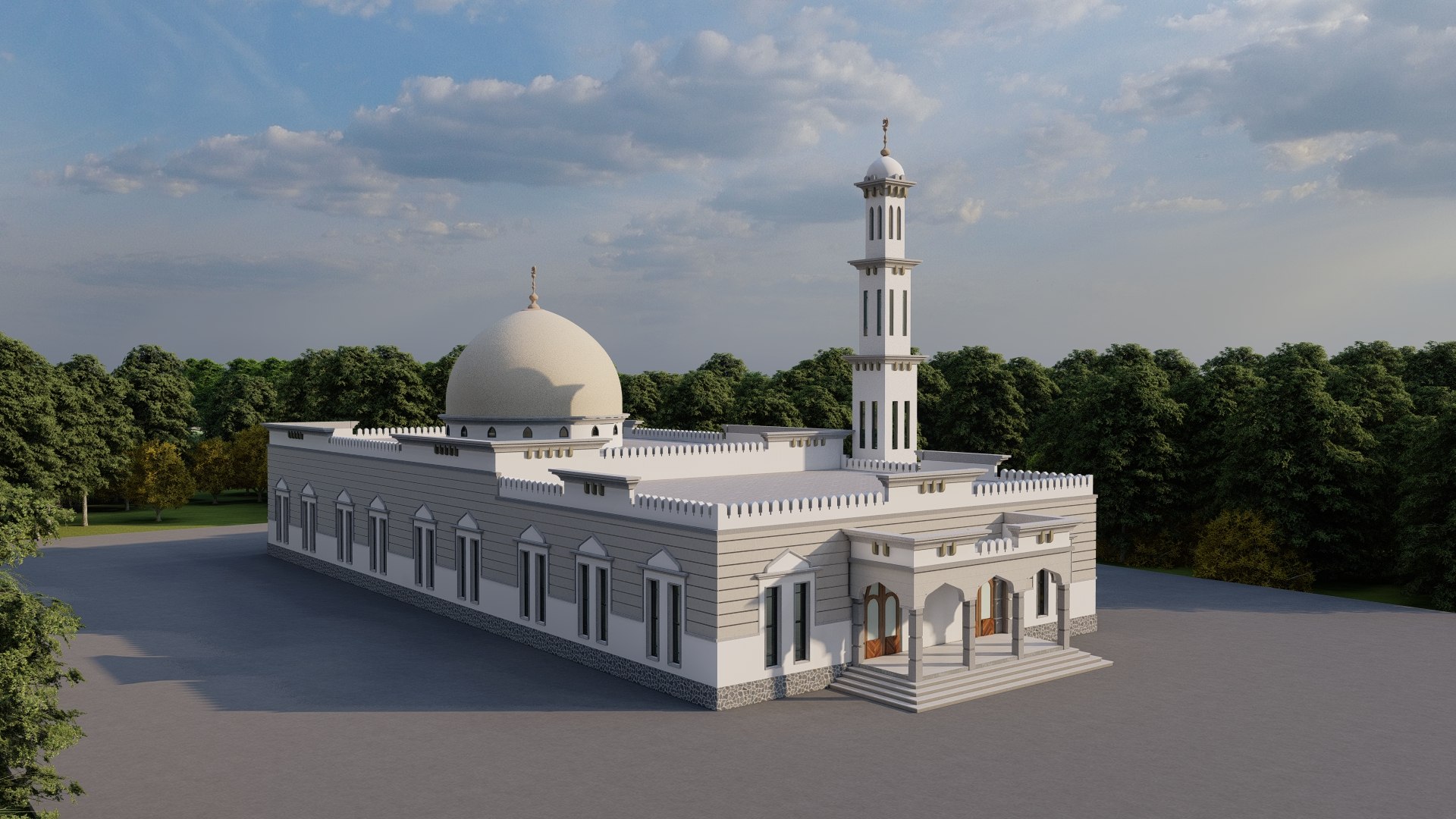 Mosque Design 3D Model - TurboSquid 2127064