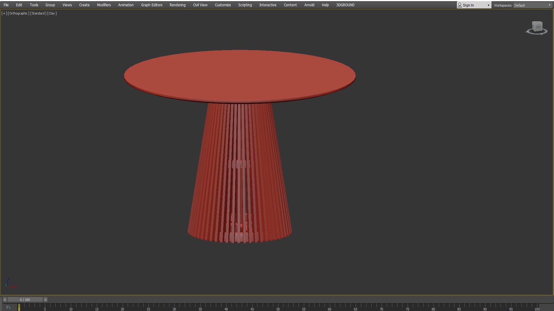 Darla Round Teak Wood Dining Table 3D Model - TurboSquid 1878830