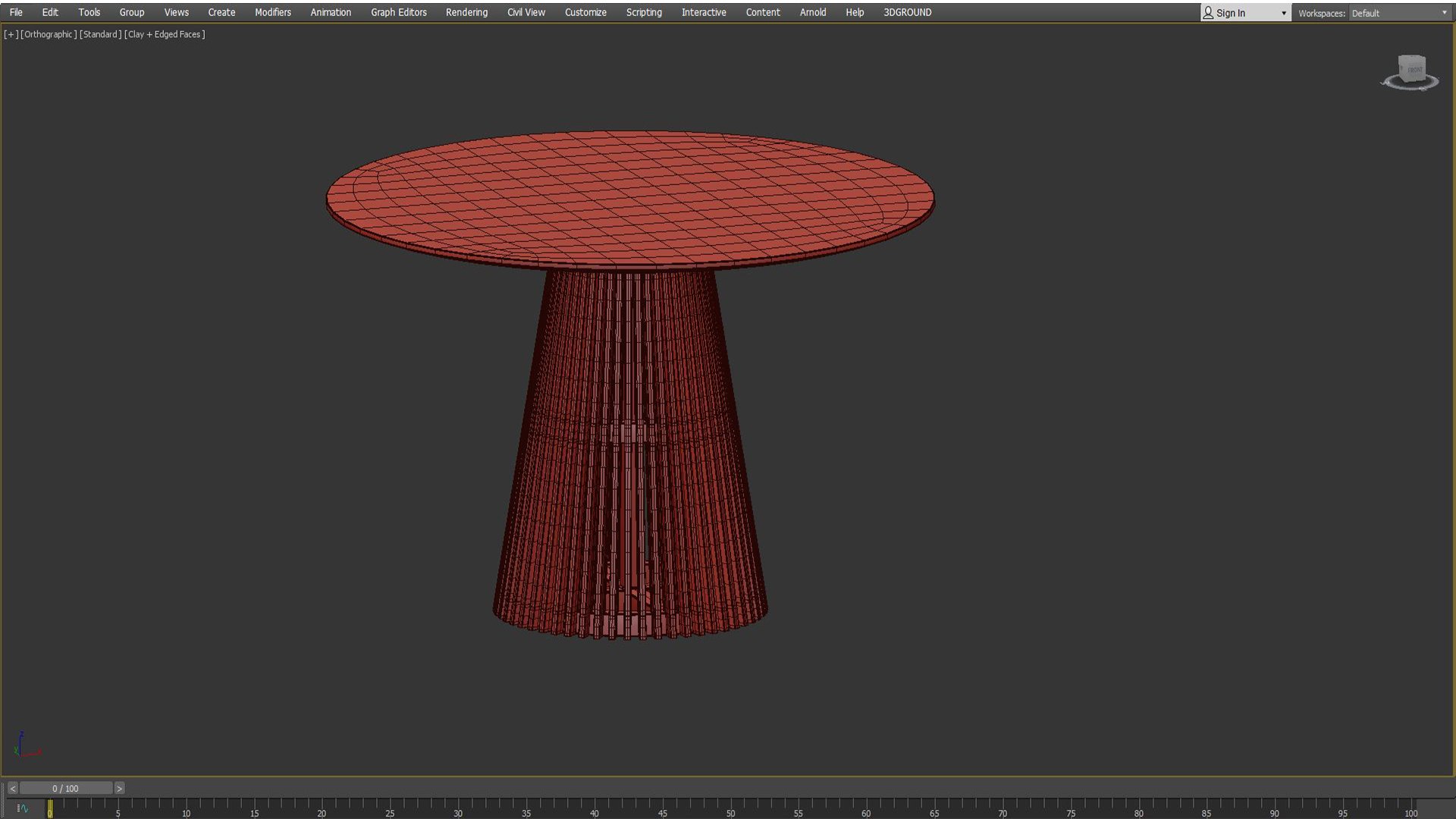 Darla Round Teak Wood Dining Table 3D Model - TurboSquid 1878830