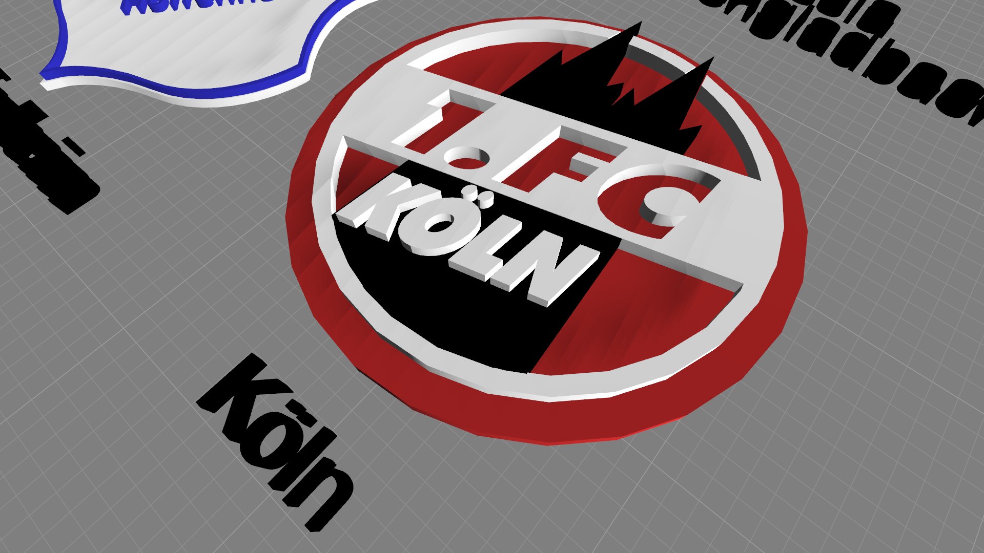3D Koln Logo Team Printable And Renderable Keychan - TurboSquid 2228317
