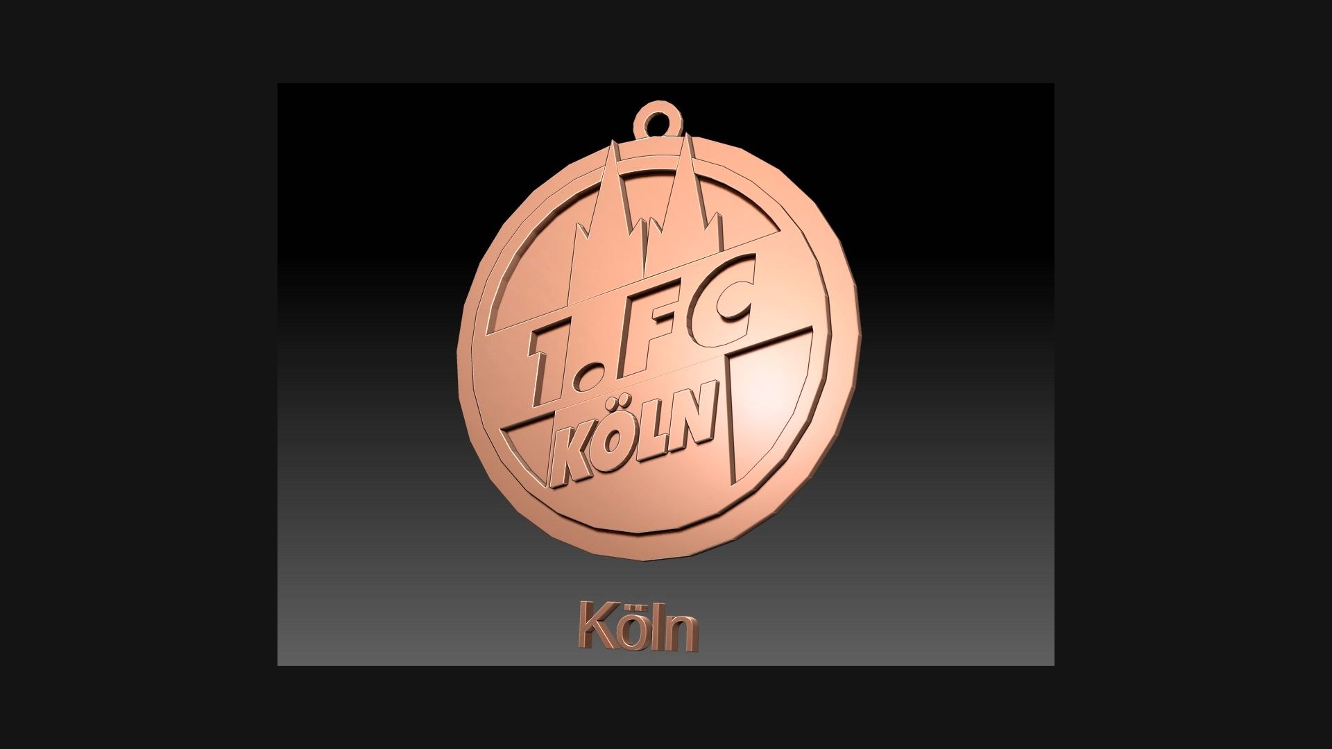 3D Koln Logo Team Printable And Renderable Keychan - TurboSquid 2228317