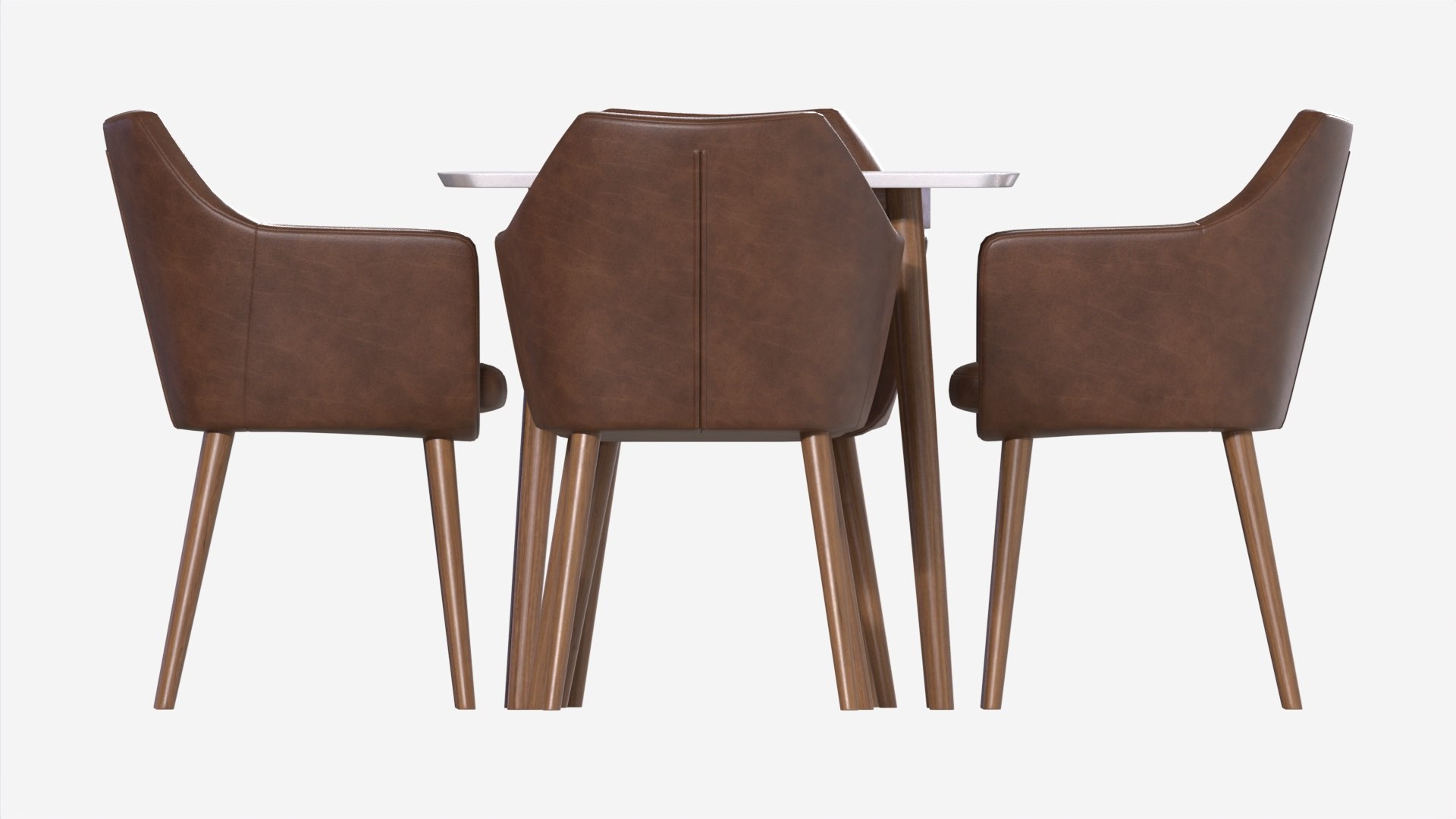 Dining Set Nagano Table 6 Chairs 3D Model - TurboSquid 1988676