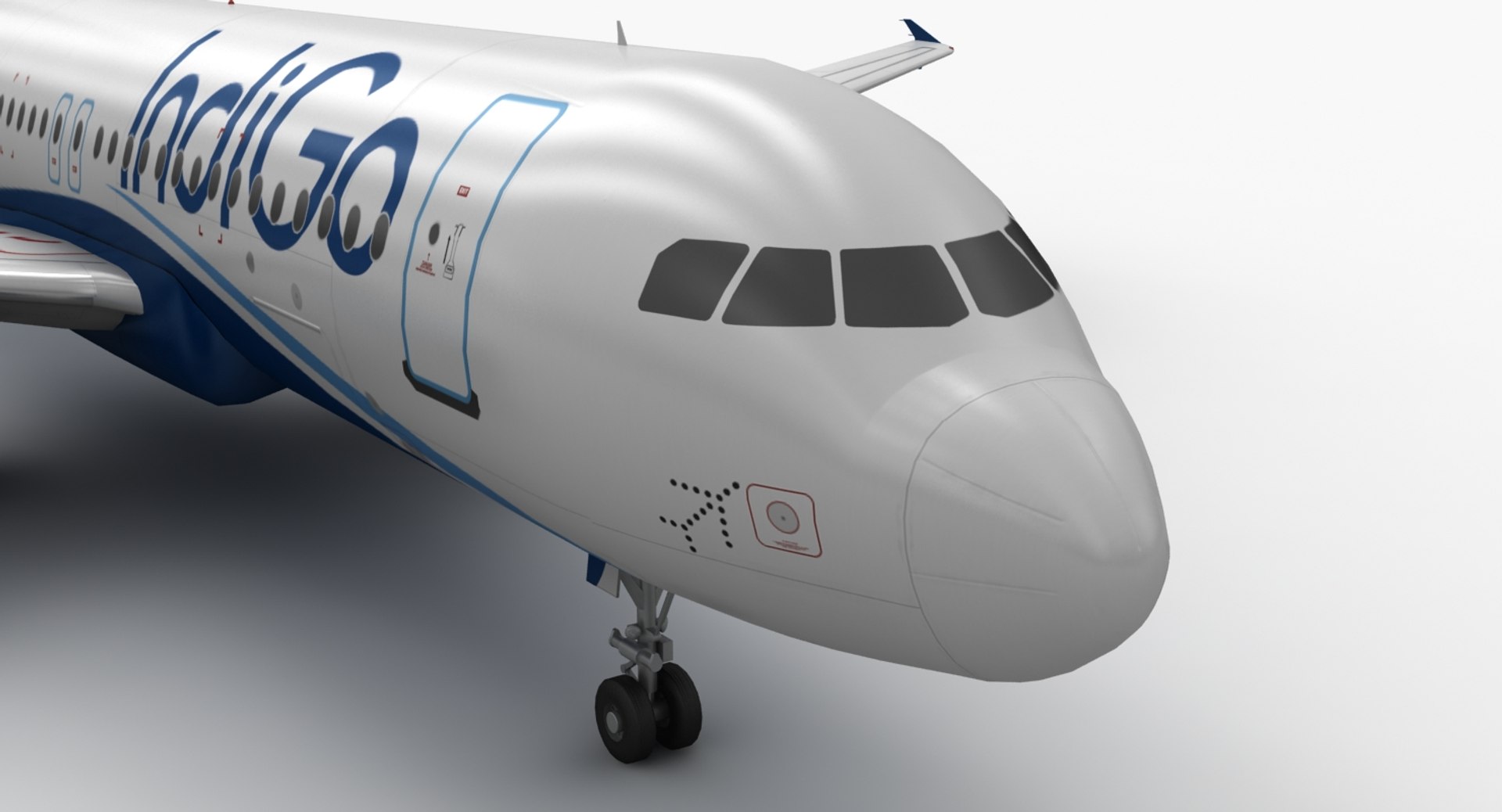 3d model airbus a320 indigo
