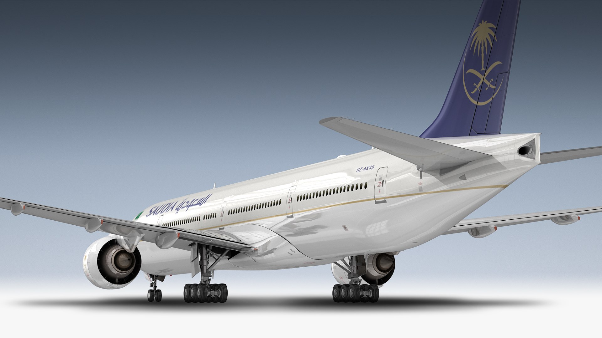 Boeing 777-300 Saudi Arabian Airlines 3D Model - TurboSquid 2127986