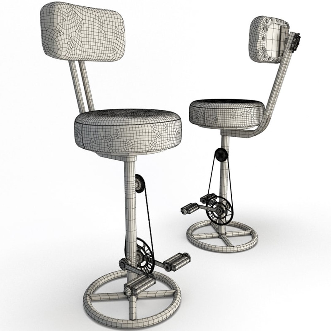 3D Model Vintage Stools Bike - TurboSquid 1424574