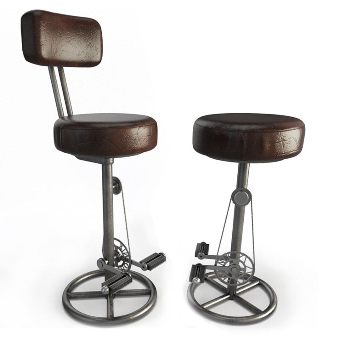 3D Model Vintage Stools Bike - TurboSquid 1424574