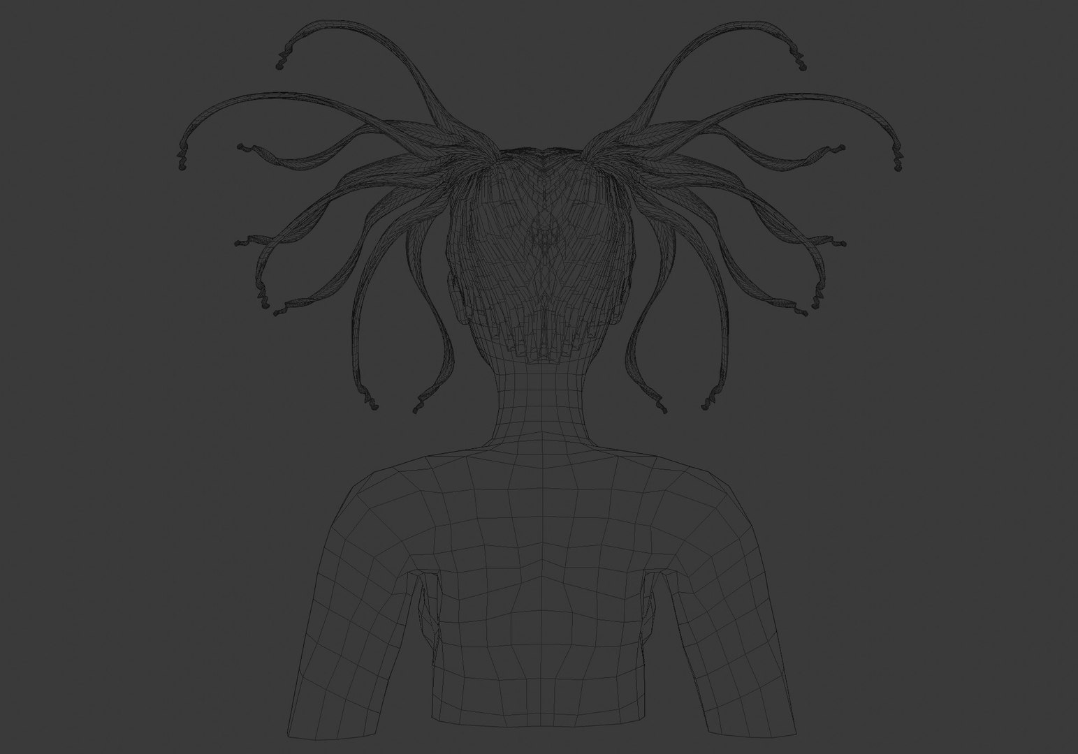 Ponytails Windy Hairstyle Model - TurboSquid 1964786