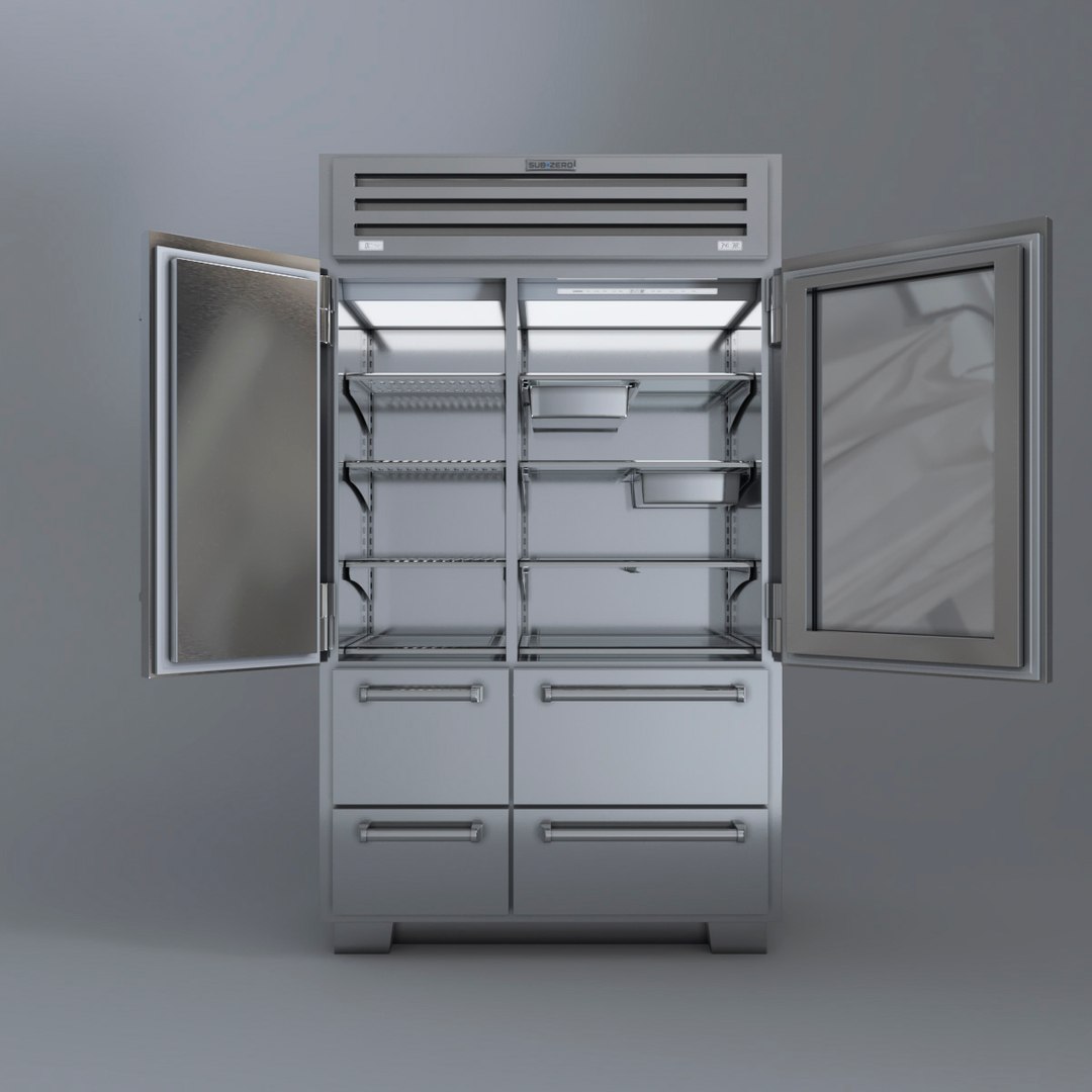3D Freezer Refrigerator Model - TurboSquid 1612123