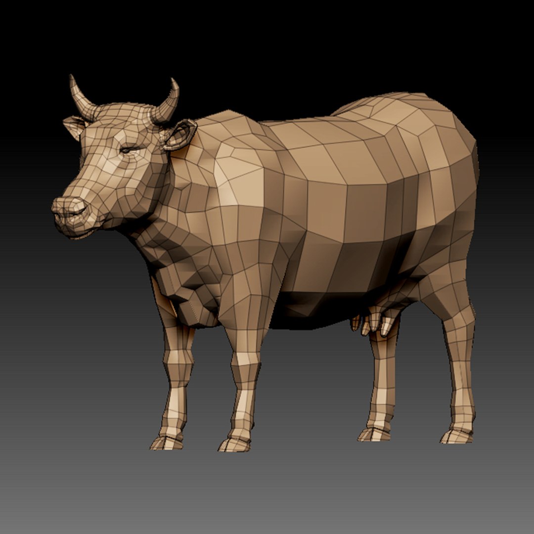3D Model Cow - TurboSquid 1197722