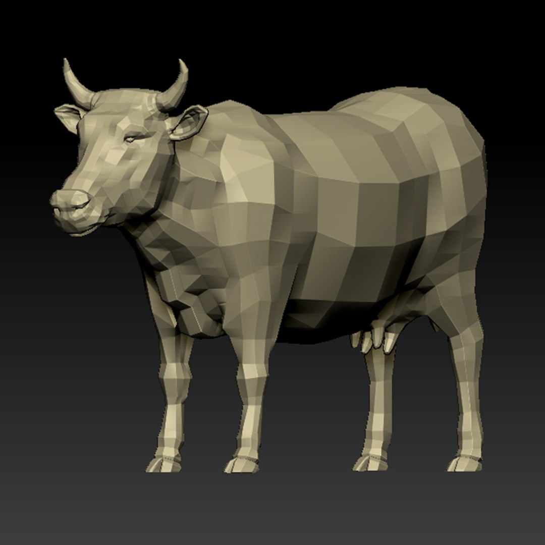 3D Model Cow - TurboSquid 1197722