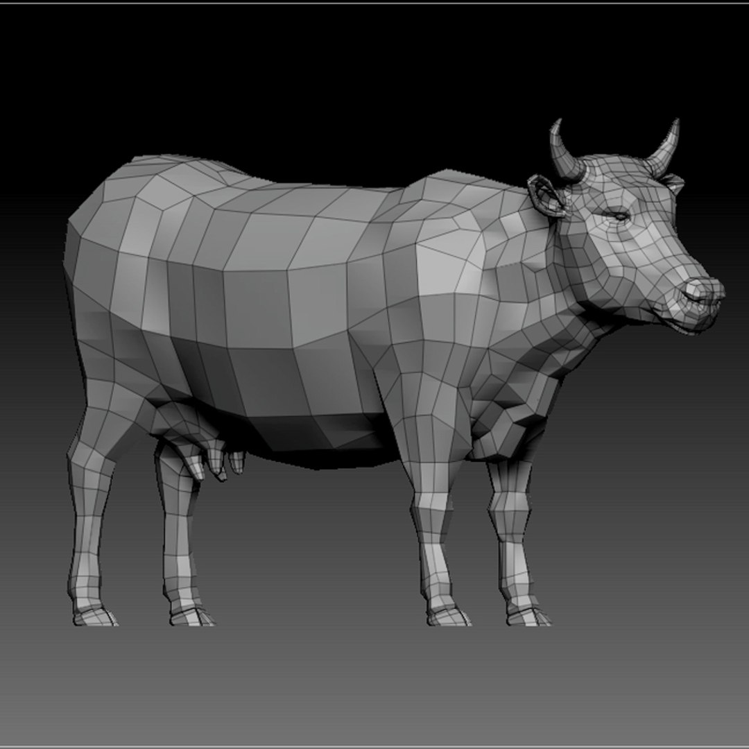 3D Model Cow - TurboSquid 1197722