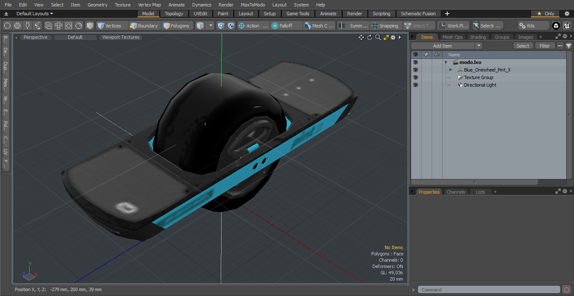 3D Blue Onewheel Pint X Model - TurboSquid 2045402