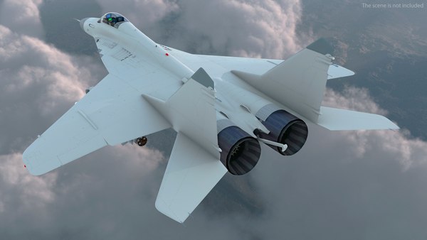 MiG 29 Fighter Aircraft with X-31PM Supersonic Missile Rigged3Dモデル ...