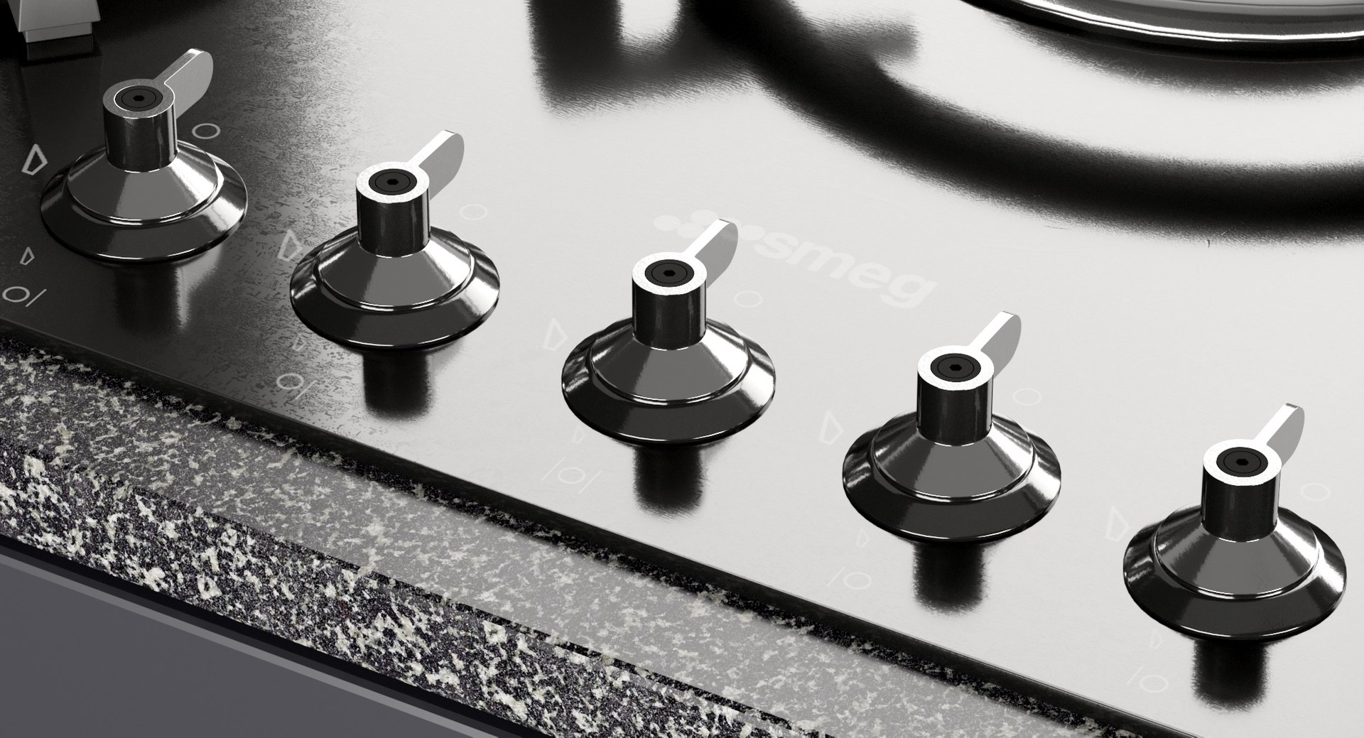 3D realistic hob classic gas - TurboSquid 1432153