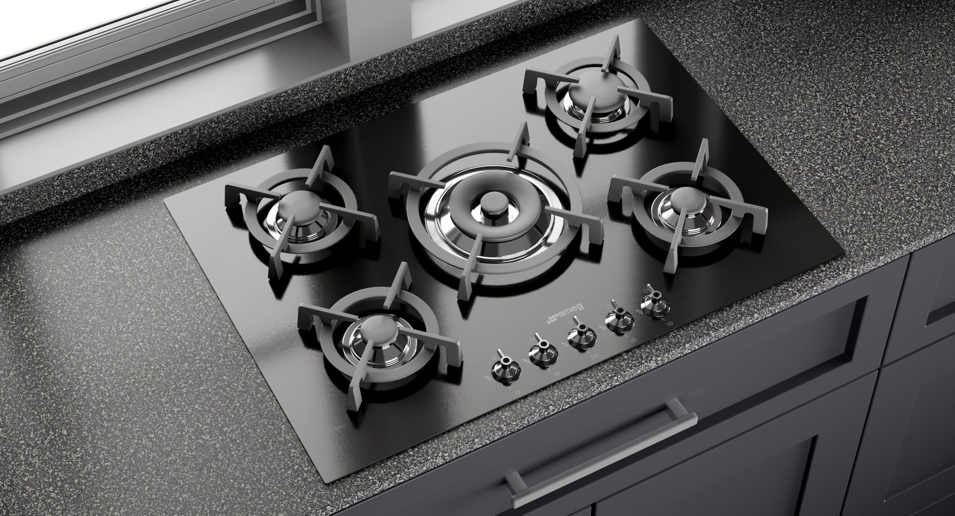 3D realistic hob classic gas - TurboSquid 1432153