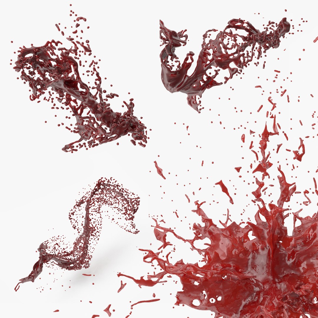 3D blood splash 2 - TurboSquid 1280670