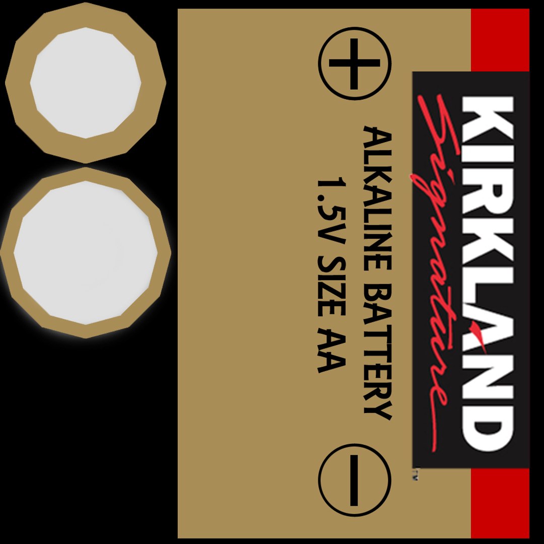 kirkland signature aa battery 3d obj
