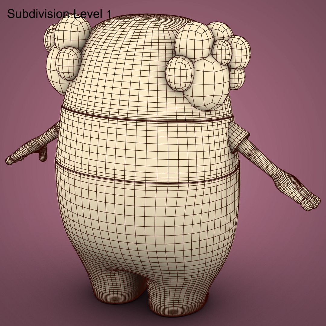 Low-poly Rigged Character Bean 3d Model