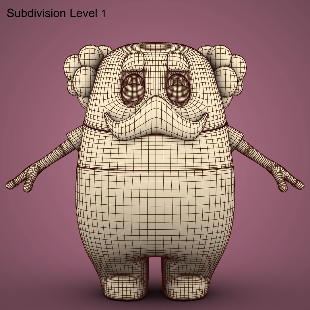 Low-poly Rigged Character Bean 3d Model