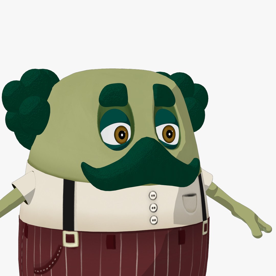 Low-poly Rigged Character Bean 3d Model