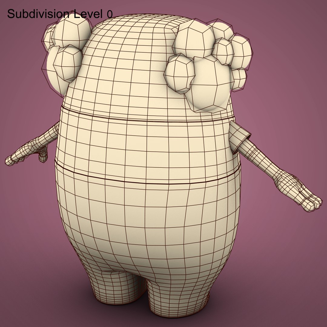 Low-poly Rigged Character Bean 3d Model