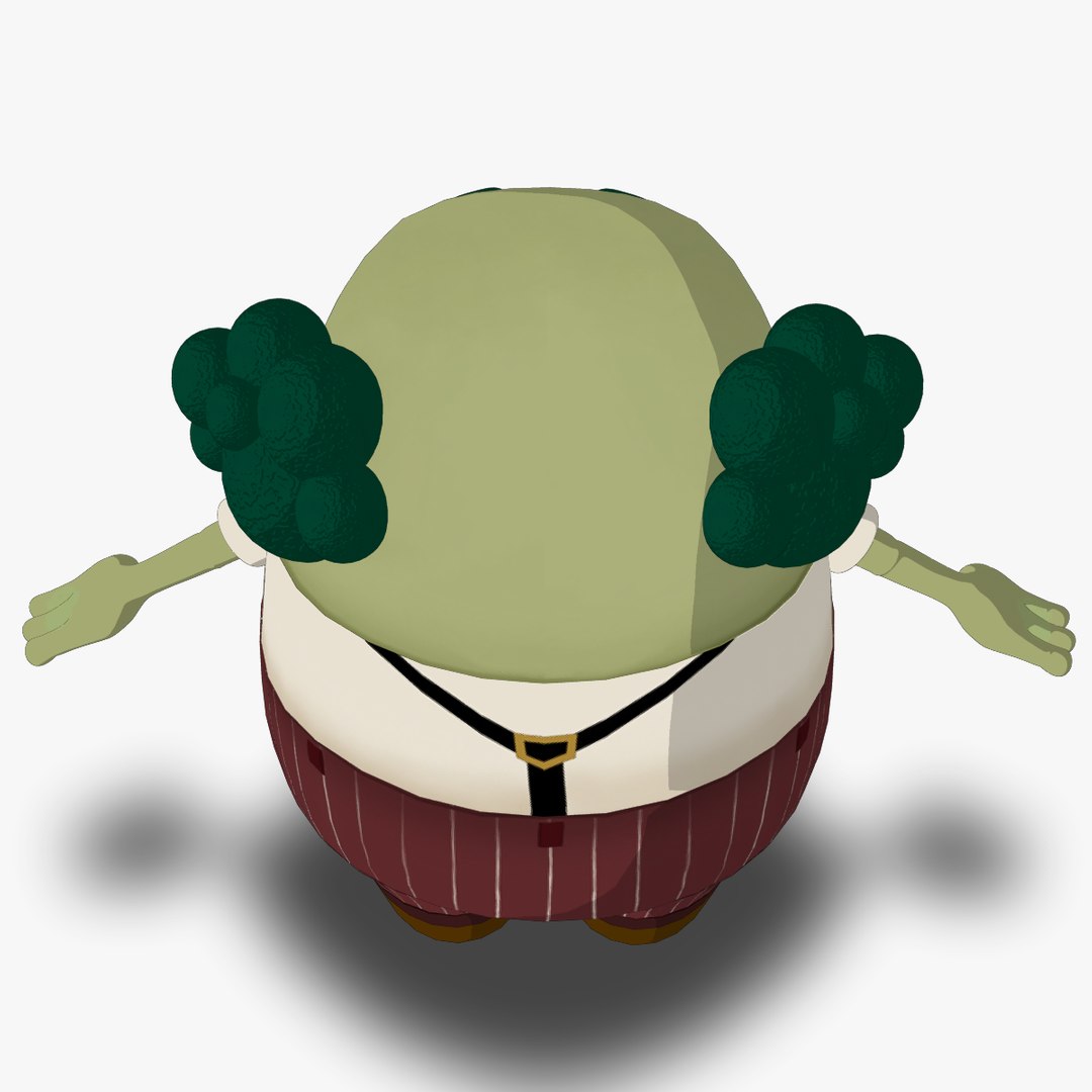 Low-poly Rigged Character Bean 3d Model