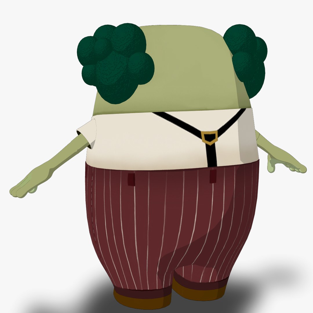Low-poly Rigged Character Bean 3d Model
