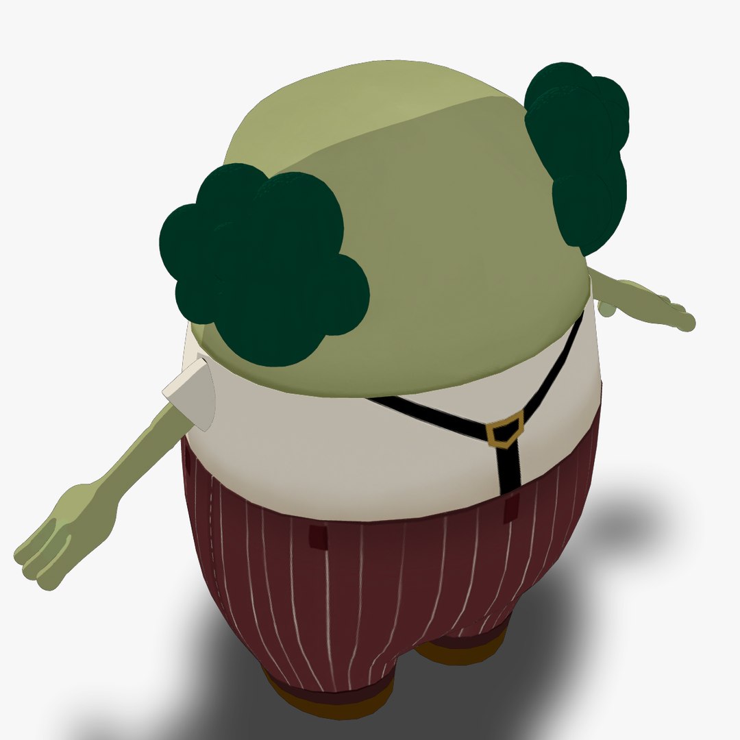 Low-poly Rigged Character Bean 3d Model