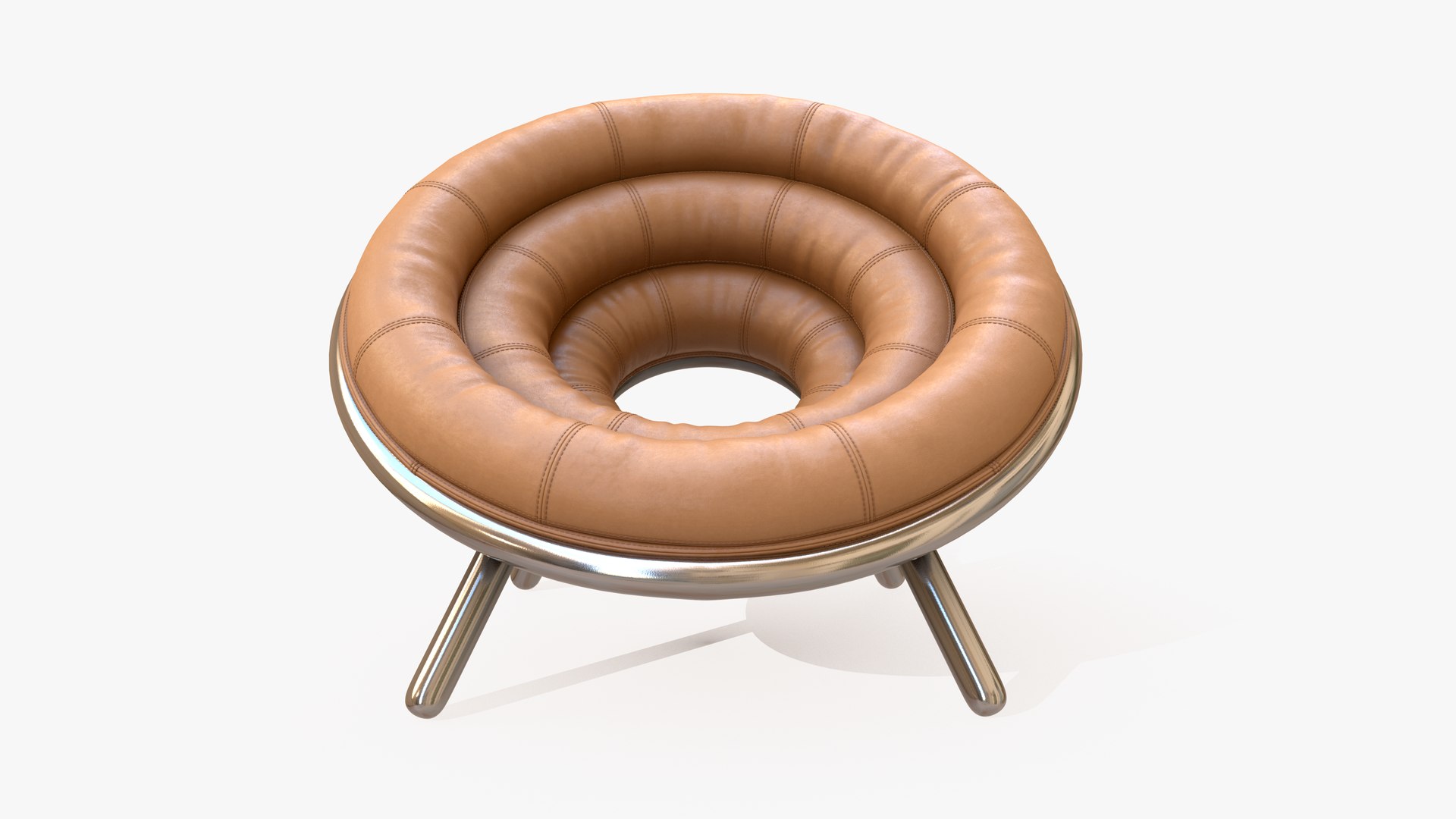Chair Round Leather 3D Model - TurboSquid 2367813