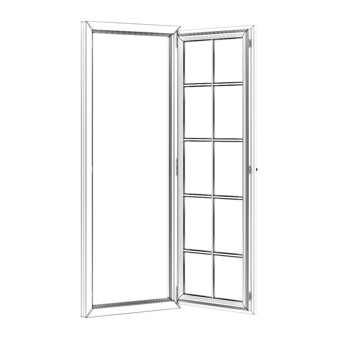 c4d openable wooden window 900mm