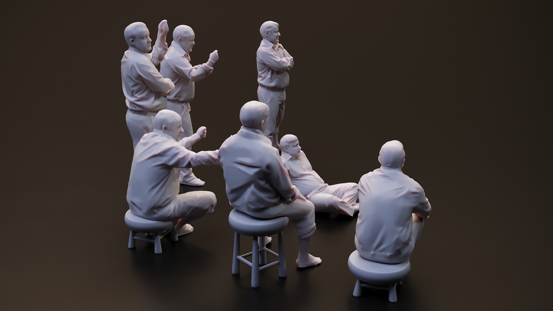 3D Man 3D Scan Multiple Poses Pack Crowd - TurboSquid 2080590