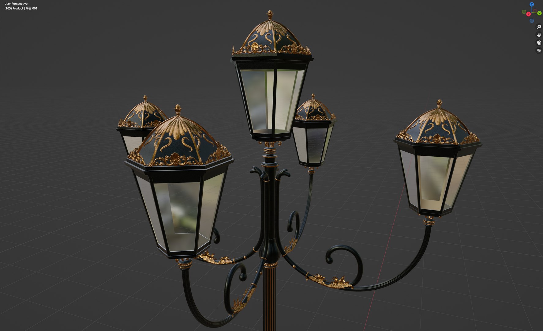 3D Historical Street Lamp Model - TurboSquid 2002421