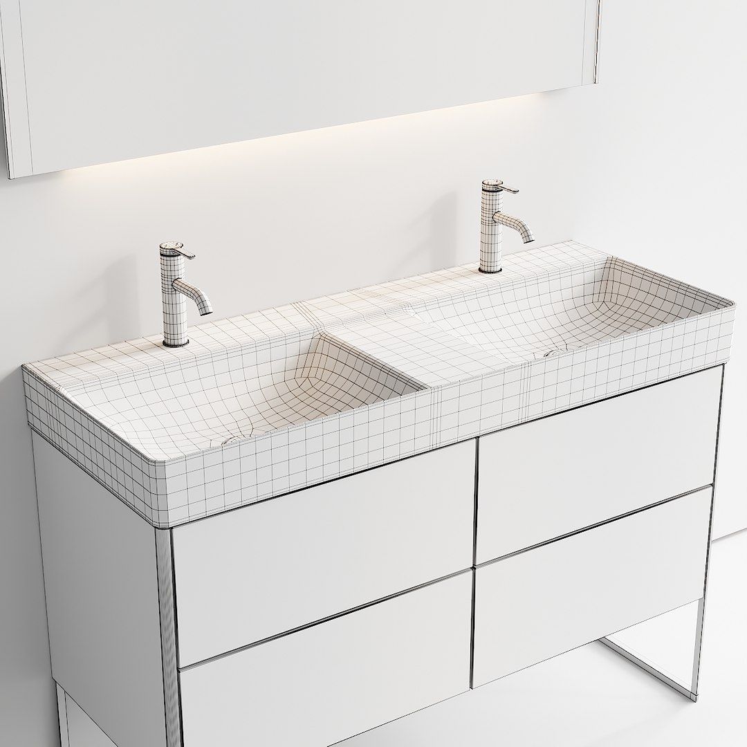 Duravit XSquare Vanity Unit Set 1 3D - TurboSquid 1974977