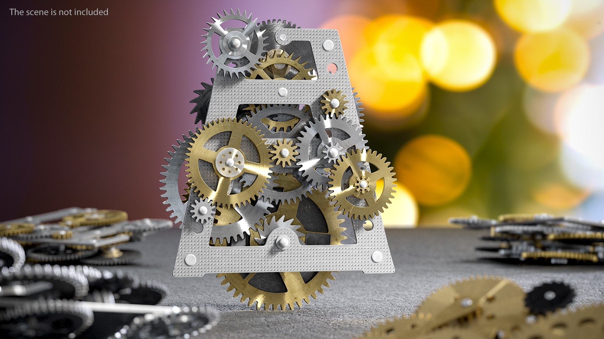 3D Clockwork Gears Mixed Clock - TurboSquid 1654921