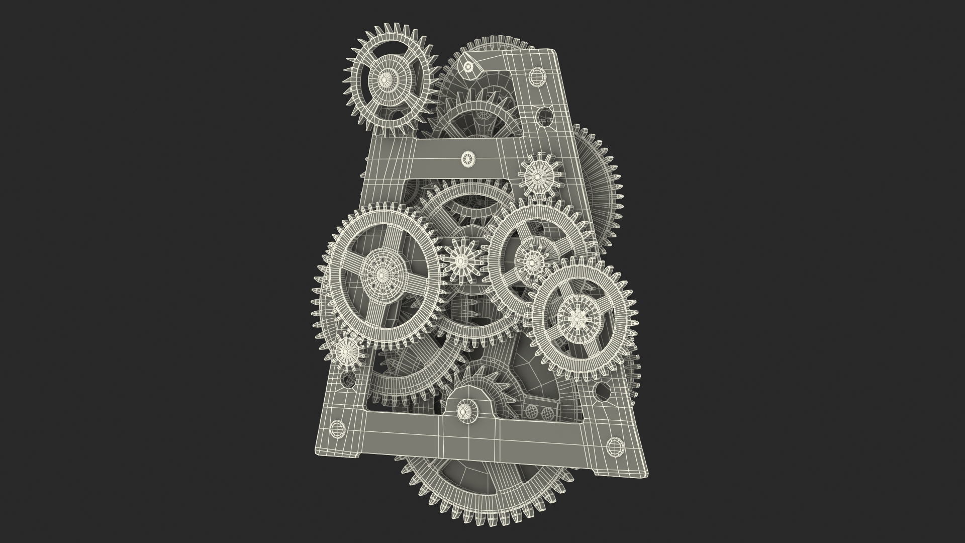 3D Clockwork Gears Mixed Clock - TurboSquid 1654921