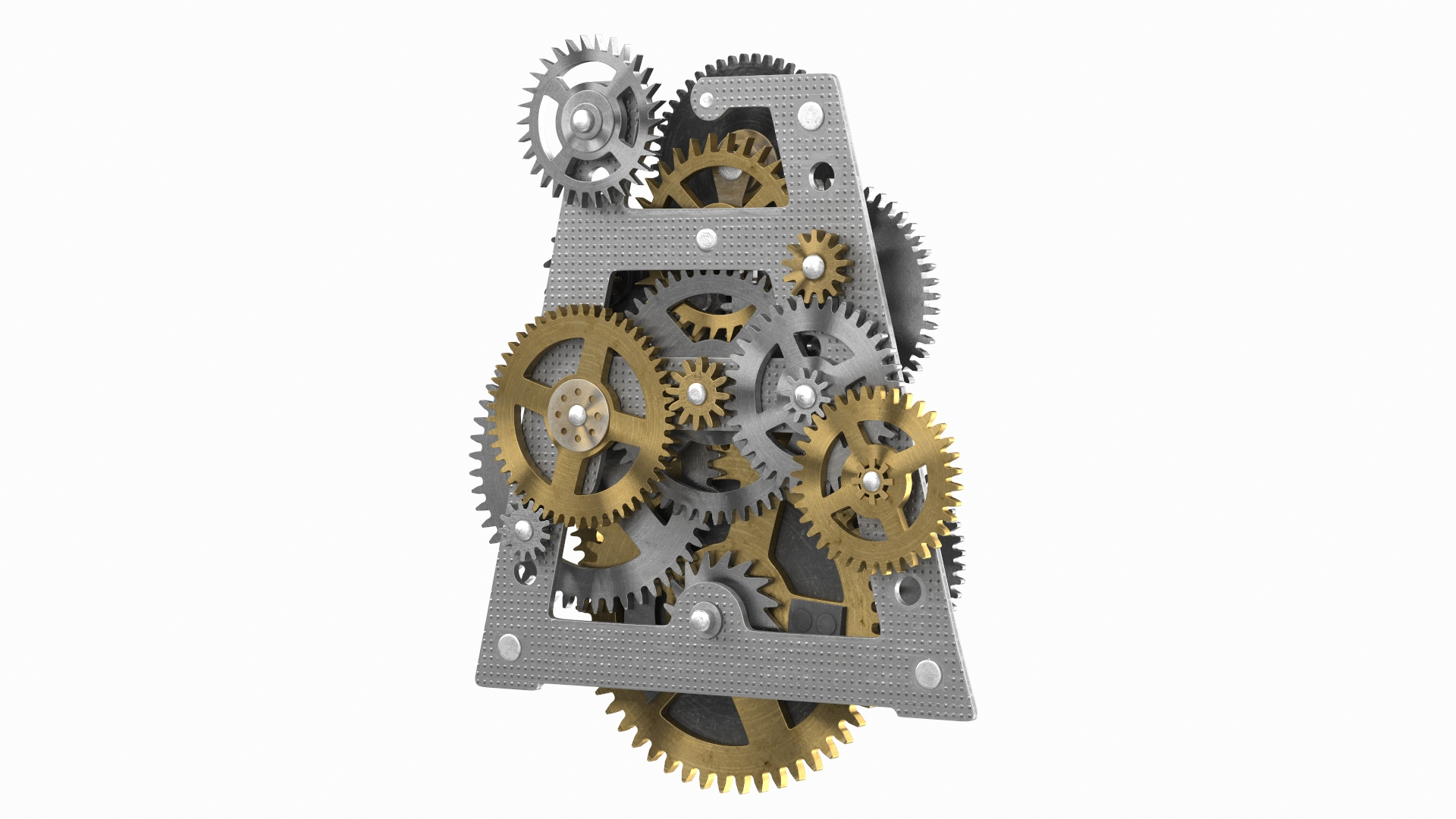 3D Clockwork Gears Mixed Clock - TurboSquid 1654921