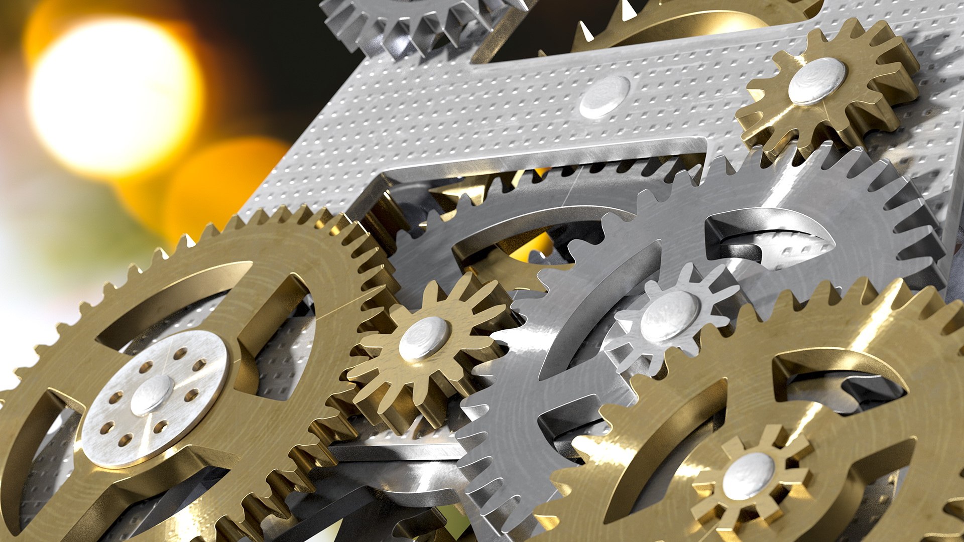 3D clockwork gears mixed clock - TurboSquid 1654921