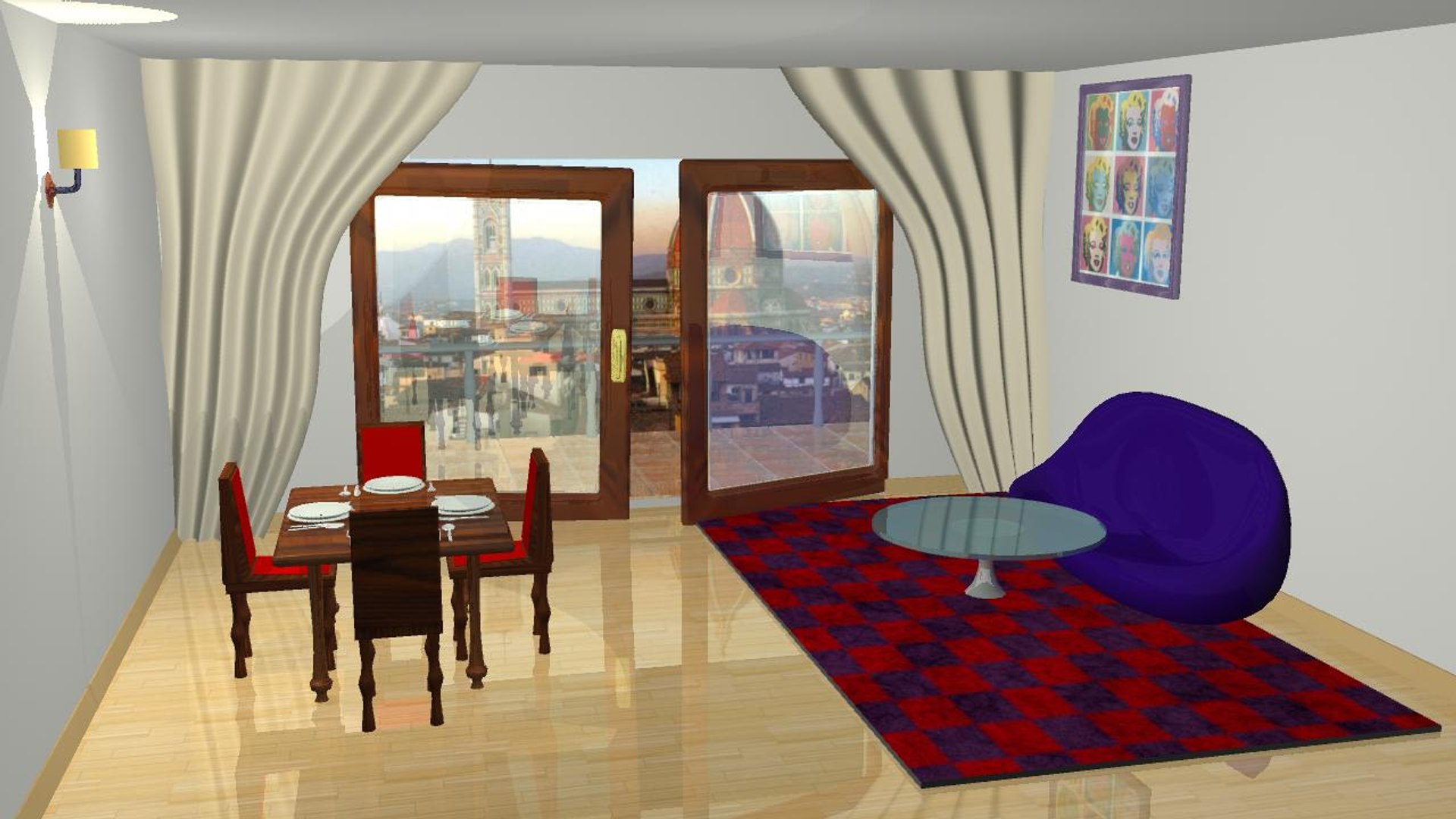 3d Living Room Model