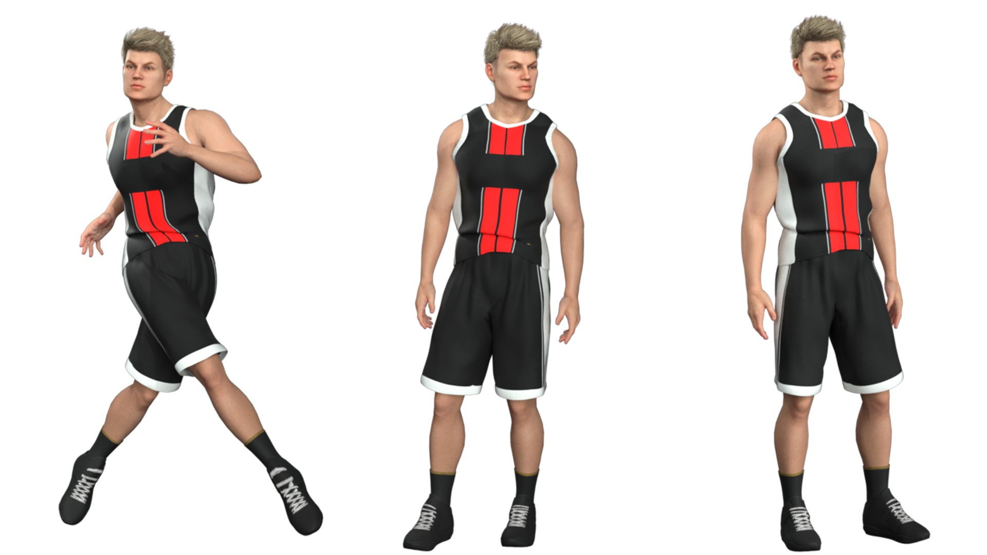 3D Realistic Rigged Basketball Player Man Character 3D Model ...