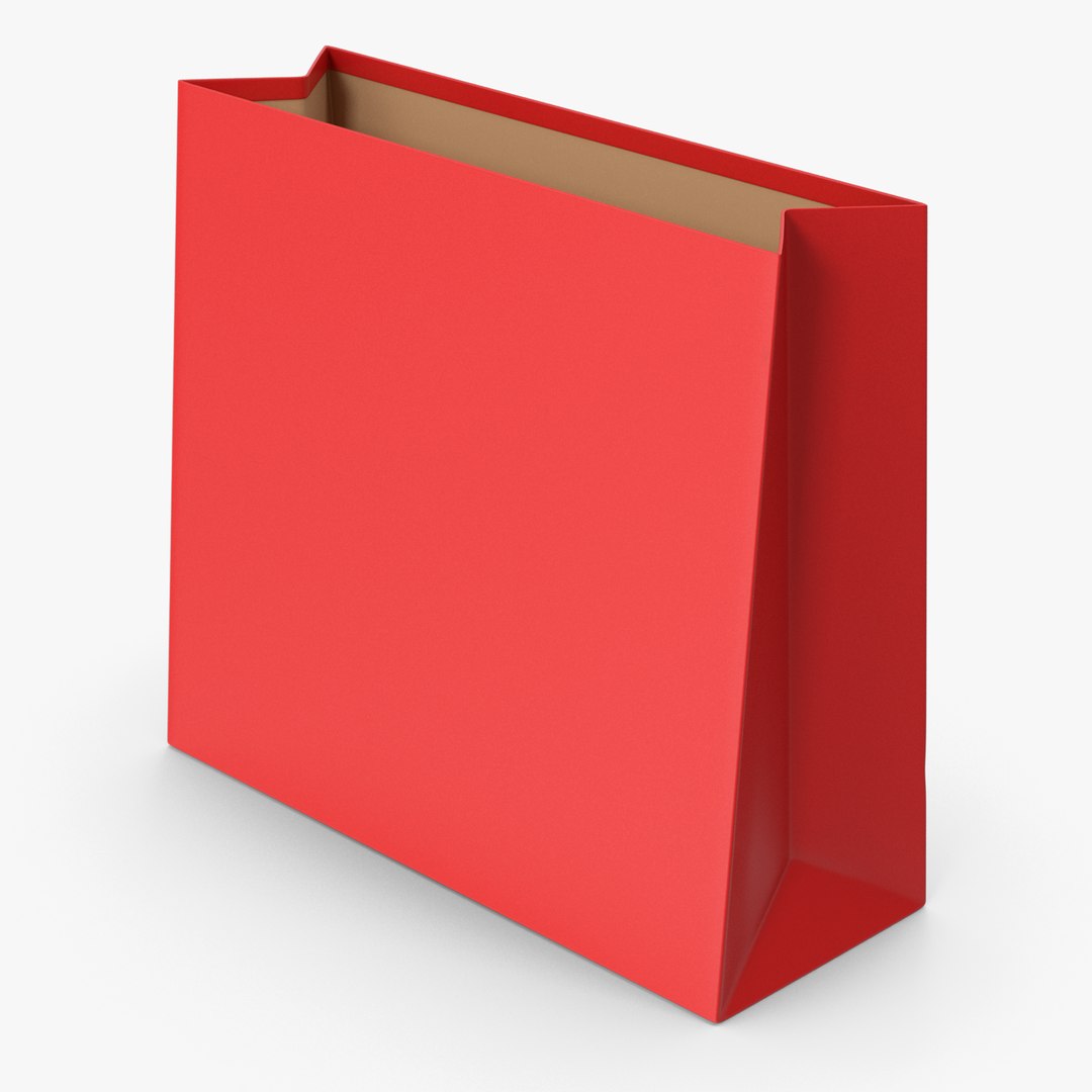 modelo 3d Red Paper Bag - TurboSquid 2044470