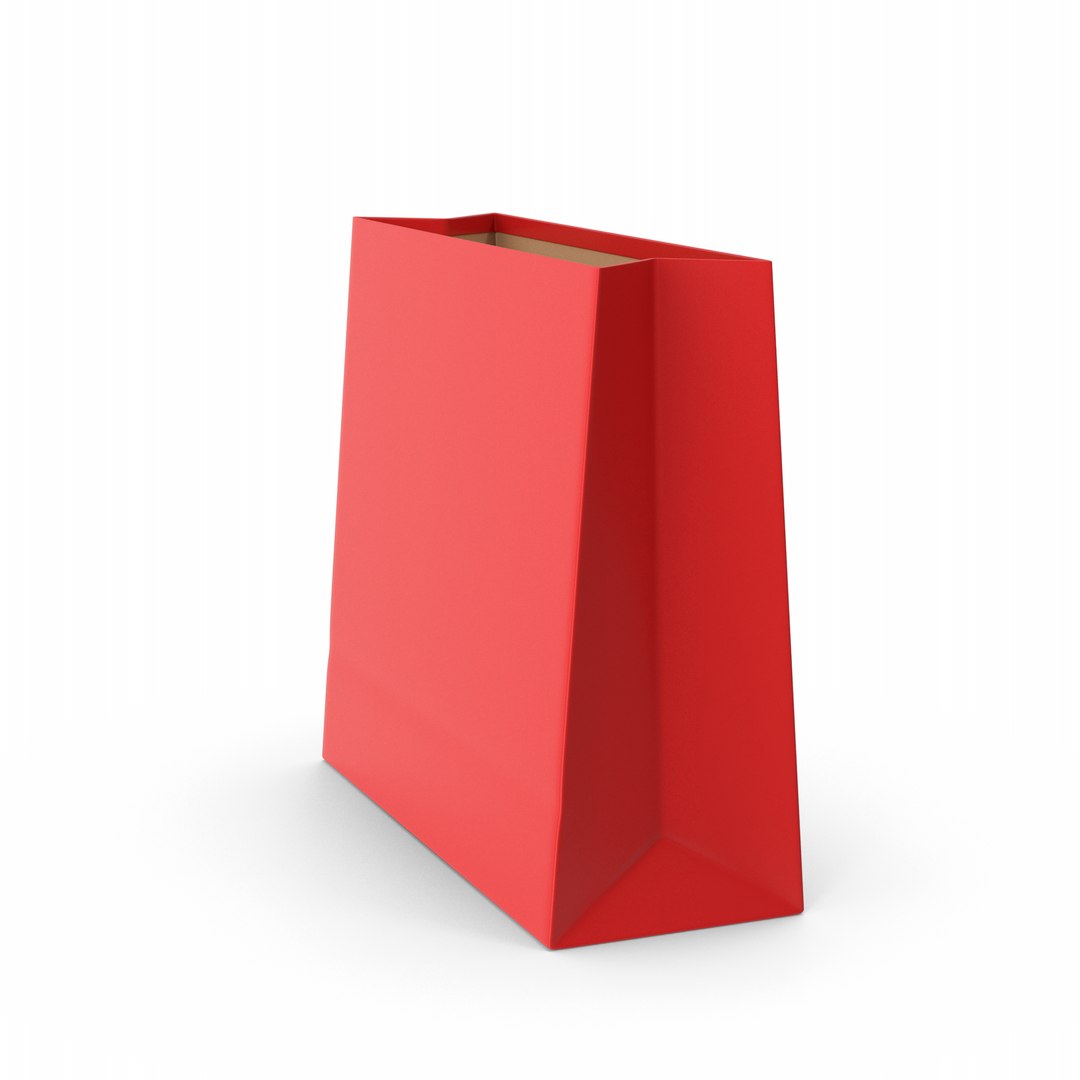3D Red Paper Bag - TurboSquid 2044470