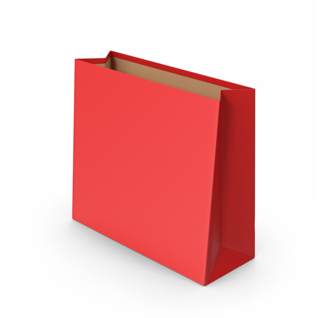 3D Red Paper Bag - TurboSquid 2044470