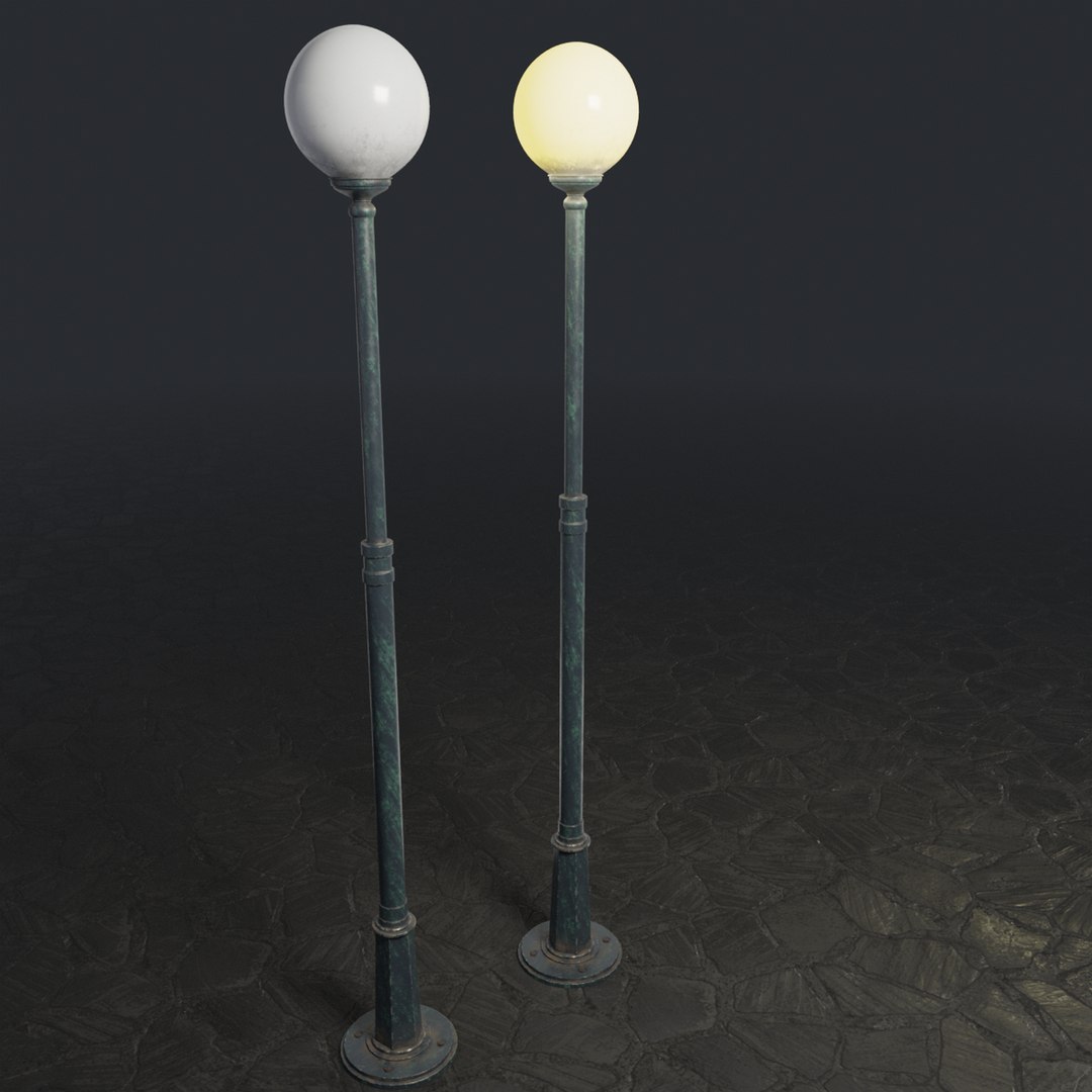 Free Spherical Street Lamp 3D Model - TurboSquid 1943078