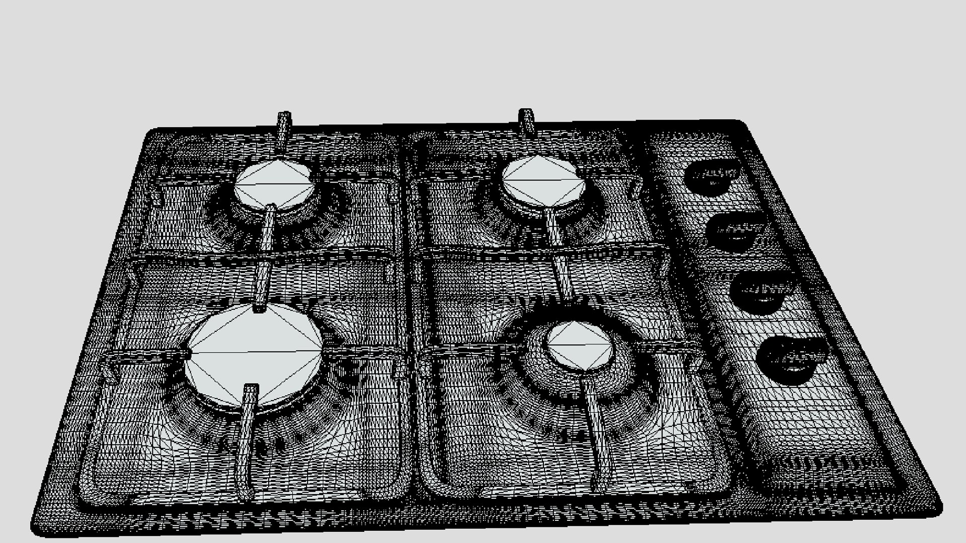 Classic Gas Hob 3D Model - TurboSquid 2086409