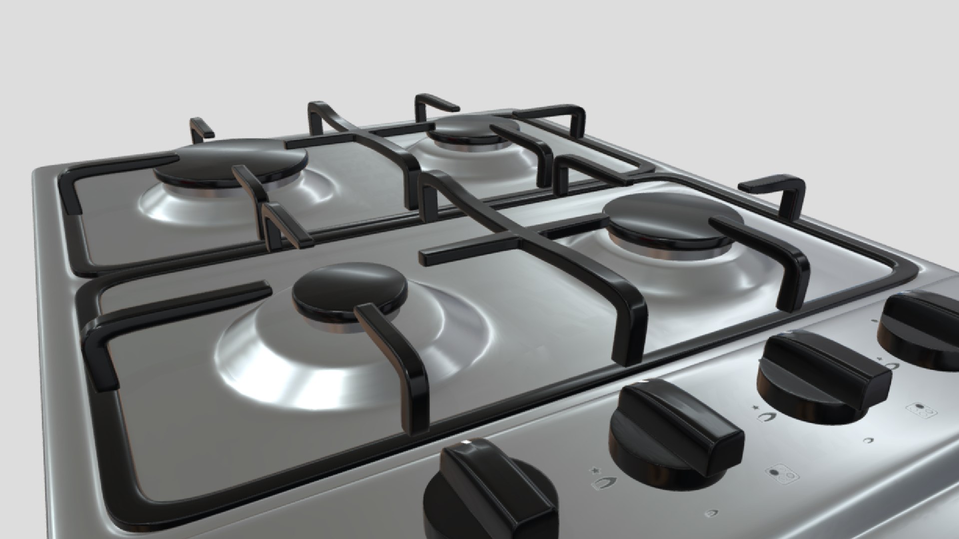 Classic Gas Hob 3D Model - TurboSquid 2086409