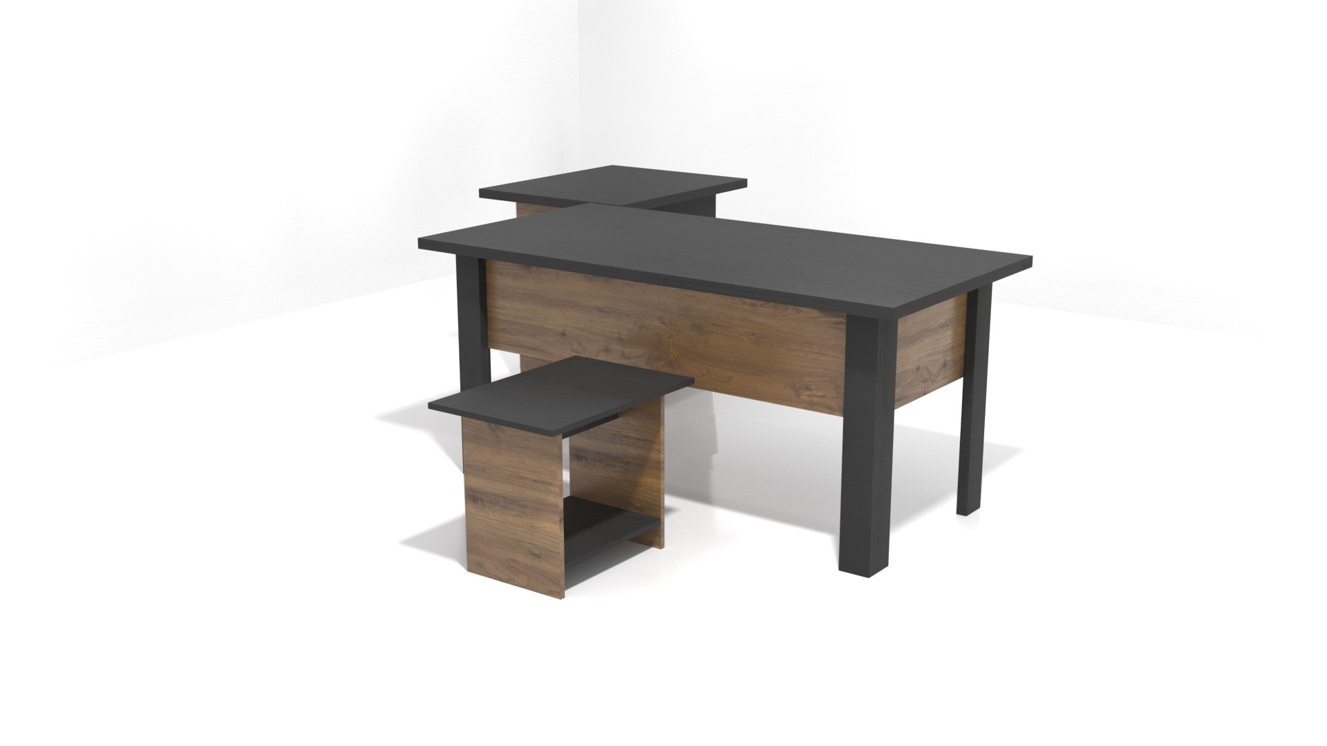 3D Office Desk Set model - TurboSquid 2064690
